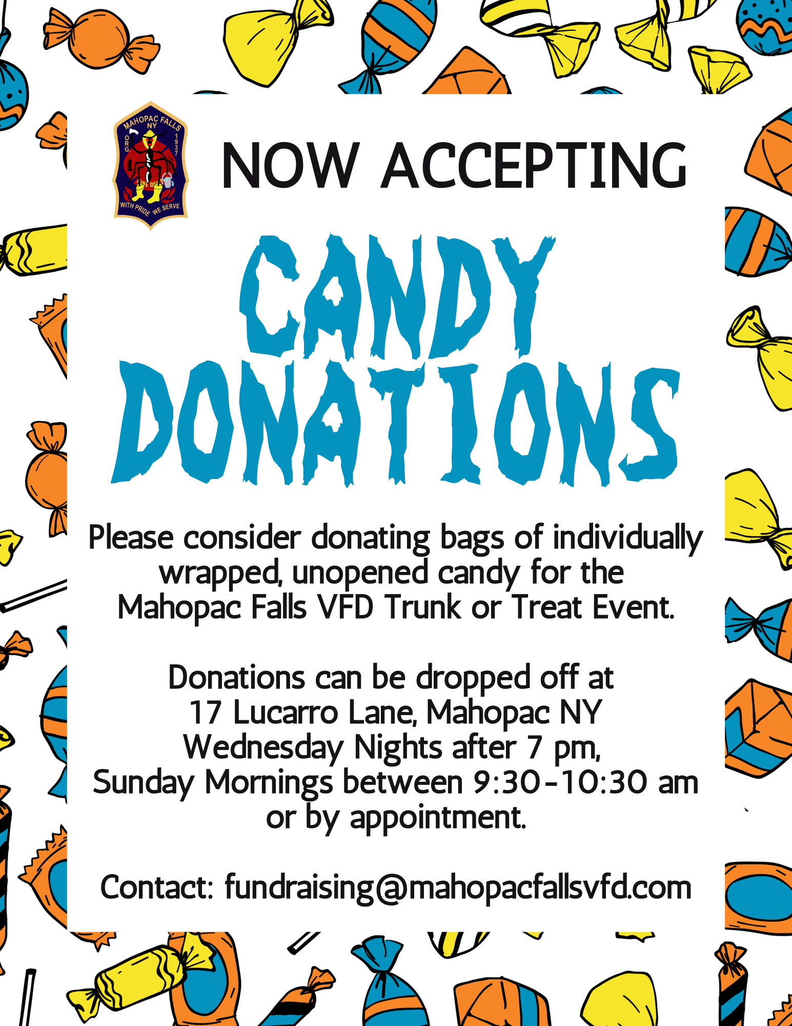MFVFD Trunk or Treat - Mahopac Falls Volunteer Fire Department